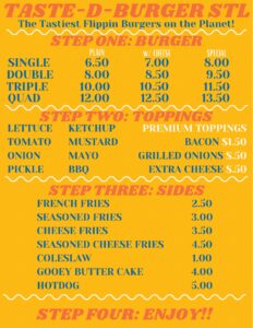 Our Menu - Taste-D-Burger STL